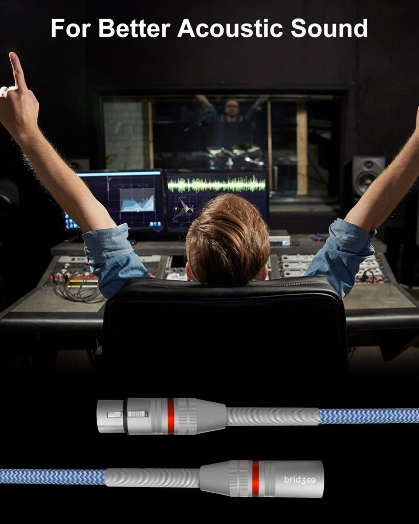 Bridgee, Male to Female XLR Signal Cable, Conductive Carbon Plastic ...